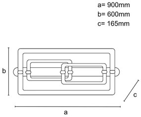 LED Stmívatelné stropní svítidlo LED/280W/230V 3000-6500K + dálkové ovládání