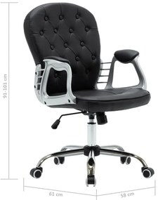 Petromila Otočná kancelářská židle černá umělá kůže