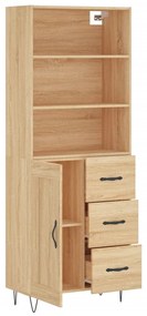 Skříň highboard dub sonoma 69,5 x 34 x 180 cm kompozitní dřevo,  3190016