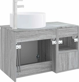 Sada koupelnového nábytku 2 ks Šedý Sonoma Kompozitní dřevo 3404110