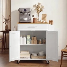 Kuchyňský ostrůvek s úložným prostorem VEVOR, 640 × 380 × 15 mm – 795 × 397 × 870 mm
