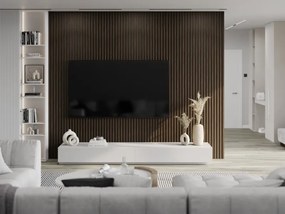 Mexen Lam-B, akustické stěnové lamely 275 × 30 cm, HDF deska 4 mm, technická dýha, ořech pálený, S100-275307-3015-024