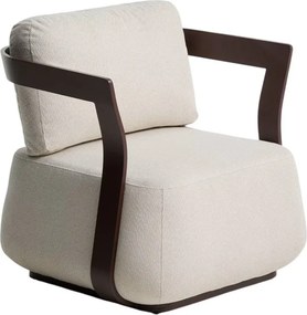Hnědé/krémové polstrované zahradní křeslo Tamaris – Kave Home