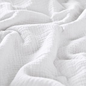 Mušelínové prodloužené povlečení White Velikost: 140 x 220 + 70 x 90