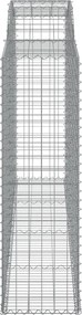 Klenuté gabionové koše 4 ks 300x50x160/180cm pozinkované železo 3146757