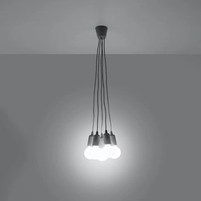Sollux Lighting Závěsné svítidlo DIEGO 5 šedé
