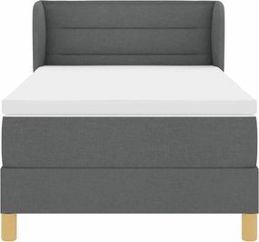 Postel s boxspringem s matrací Tmavě šedá 80 x 200 cm textil 3340116