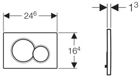 Geberit Modul do sádrokartonu, tlačítko bílé, zvukoizolační deska GD112SET1