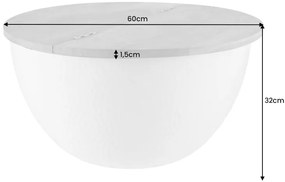 Invicta Konferenční stolek ORIENT 60cm stříbrný s úložným prostorem 40109