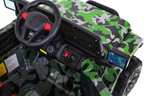 Ramiz Dětské terénní auto Full Time 4WD maskáčové na dálkové ovládání + pohon 4x4 + LED audio + úložný prostor