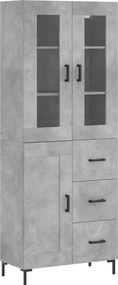 Skříň highboard betonově šedá 69,5x34x180 cm kompozitní dřevo 3198661
