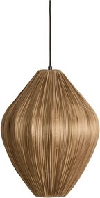 Hnědé závěsné svítidlo s textilním stínidlem ø 12 cm Verita – Light &amp; Living