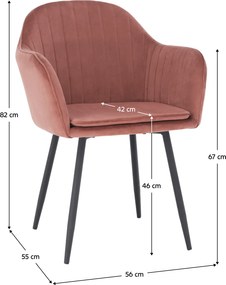 Designové křeslo, růžovohnědou Velvet látka, ZIRKON