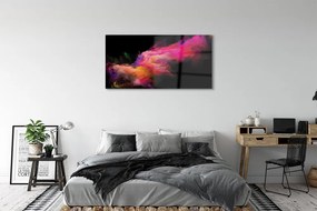 akrylový obraz růžová fraktály 125x50 cm