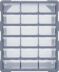 Organizér s 18 středně velkými zásuvkami 38 x 16 x 47 cm 149598
