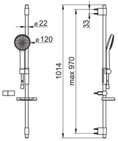 Hansa Sprchová souprava HANSAACTIVEJET s tyčí s 1-polohovou sprchou 84370110