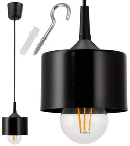 Závěsná lampa MUG - černá E27