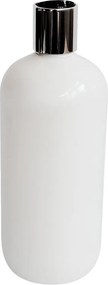 Dávkovač na mýdlo 500 ml bílý s černo-stříbrným DISC TOP BELA