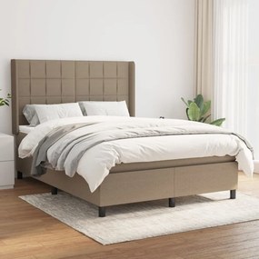 Box spring postel s matrací taupe 140x190 cm textil 3131429