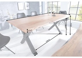 Massive home | Jídelní stůl Mammut X 180x90 akát 3,5 cm