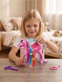 Sinsay - Kůň pro úpravu hřívy s doplňky - růžová