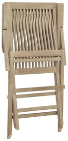 Skládací zahradní židle 2 ks šedé 56 x 61 x 89 cm masivní teak - Default Title
