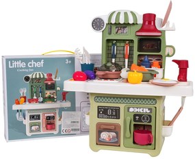 RKToys Dětská zelená kuchyňka se světlem a zvukem