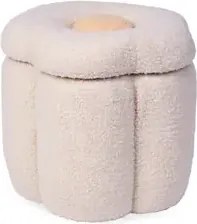 Childhome Box na hračky 2v1 Květina Off White