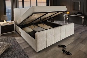 Designová postel Viola 160 x 200 cm krémová
