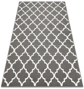 Kusový koberec BCF Morad TRELIS Geometrický antracitový šedý Rozměr: 80x150 cm