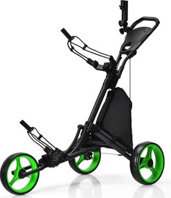 Costway Golfový vozík 3 kolový golfový vozík Golfový skládací 121
