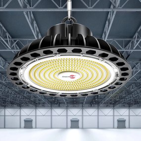 Ouesen Lampa do průmyslového skladu voděodolná IP65 černá závěsná