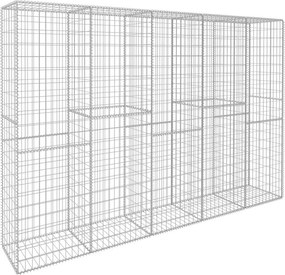 Gabionová zeď s víkem pozinkovaná ocel 300 x 50 x 200 cm 145090