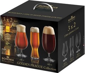 Sklenice bohemia royal crystal golden prague collection 1 beercraft