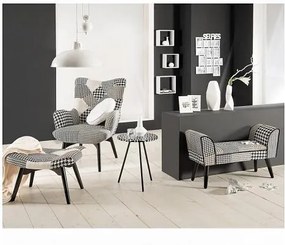 Designová lavice PEPITO Typ 7, vzorovaná látka