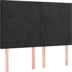 Box spring postel s matrací černá 140 x 190 cm samet 3132557