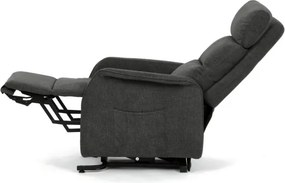 Polohovací křeslo šedé, elektrické TV-L8960 GREY2