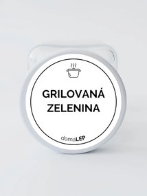 Samolepka na kořenky GRILOVANÁ ZELENINA bílá 5 cm tučné písmo