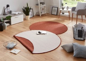 NORTHRUGS - Hanse Home koberce Kusový koberec Twin-Wendeteppiche 103098 terra creme kruh – na ven i na doma - 140x140 (průměr) kruh cm
