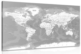 Obraz stylová černobílá mapa světa Varianta: 90x60