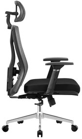 Kancelářská ergonomická židle Neoseat MARCO — látka, černá, nosnost 150 kg