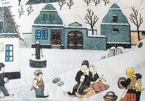 Matějovský povlečení Zimní zábavy Bavlna deluxe digitál Rozměr: 140 x 200 cm, 70 x 90 cm