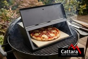 CATTARA Pec na pizzu SALERNO / Nerezová ocel / Kordieritový kámen 30,5
