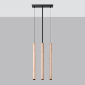 Sollux Lighting Závěsné svítidlo PASTELO 3L dřevo