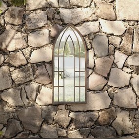 Zahradní zrcadlo pískové 70 x 30 cm železo pro použití venku 318355