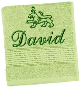 Bellatex Froté ručník proužek s výšivkou jména a znamení zvěrokruhu 50x100 cm světlá zelená
