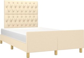 Rám postele bez matrací krémově 120x190 cm textil 3270539