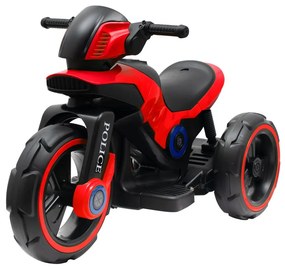 Dětská elektrická motorka Baby Mix POLICE červená Barva: Červená