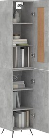 Skříň highboard betonově šedá 34,5x34x180 cm kompozitní dřevo 3200109