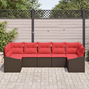 Set pohovek 7 ks Hnědá polyratan 3346874
